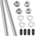 2Pcs 1/4-20 Fully Threaded Rod 12" 304 Stainless Steel Long Threaded ...