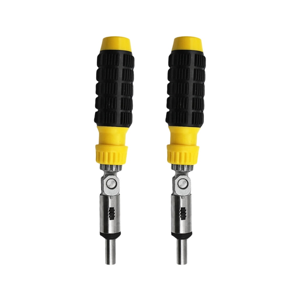 2Pcs 1/4" 6.35mm Screwdriver Handle Multi-functional 180° Ratatable Hex ...