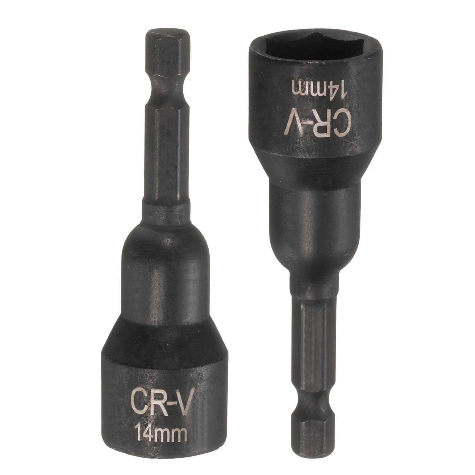 2Pcs 1/4 Hex Shank 14mm Magnetic Hex Socket 65mm Length, CR-V Steel ...