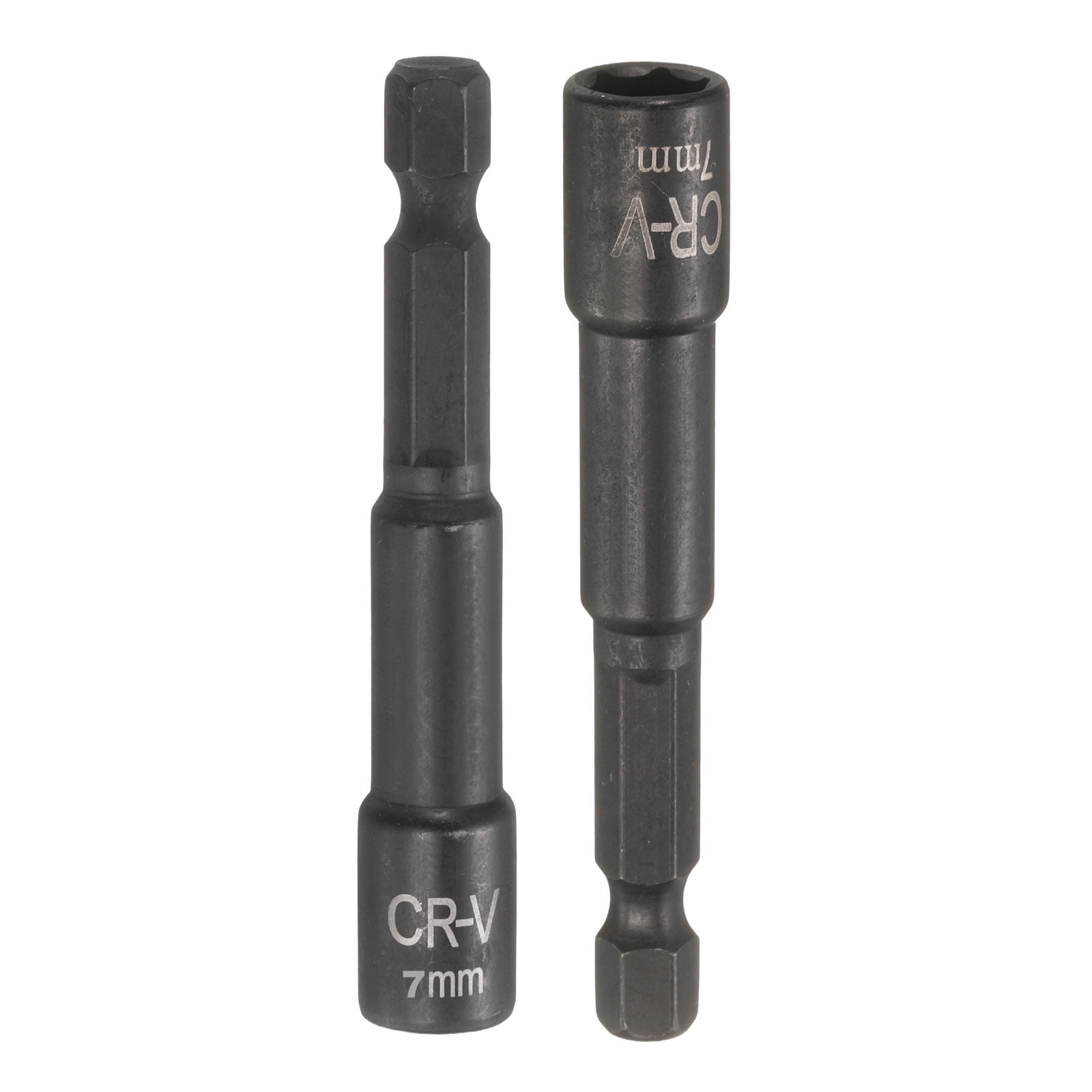 2Pcs 1/4 Hex Shank 7mm Magnetic Hex Socket 65mm Length, CR-V Steel ...