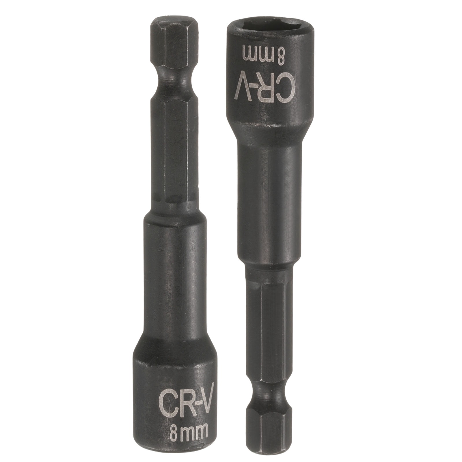 2Pcs 1/4 Hex Shank 8mm Magnetic Hex Socket 65mm Length, CR-V Steel ...