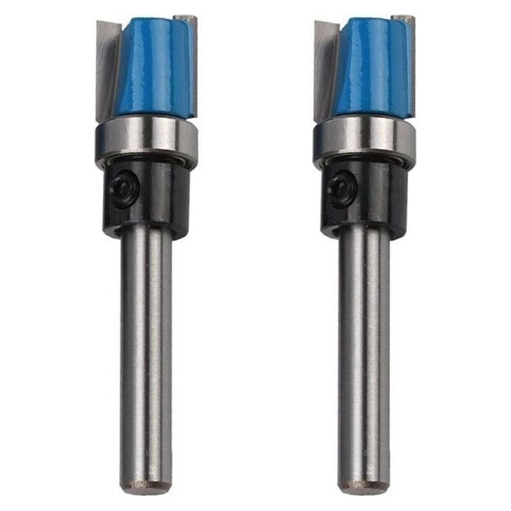 2pcs 1/4" Shank Straight Template Flush Trim Carbide Router Bit 1/4x1 ...