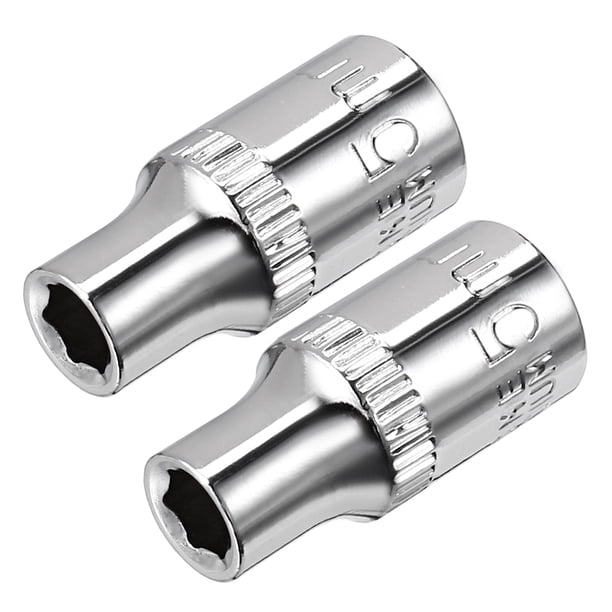 2Pcs 1/4-inch Drive 5mm Cr-V 6-Point Shallow Socket - Walmart Business ...