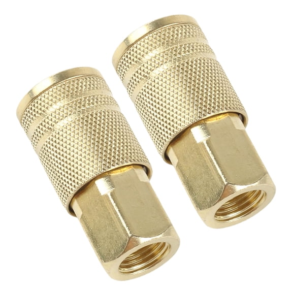2Pcs 1/4inch Metal Female Industrial Coupler 1/4inch Air Hose Quick ...