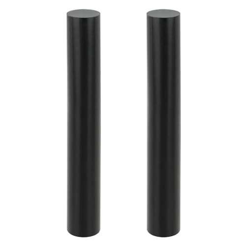 2Pcs 1.5 x 12 Inch Black Round Acetal Copolymer Rods, Long Pom Plastic ...