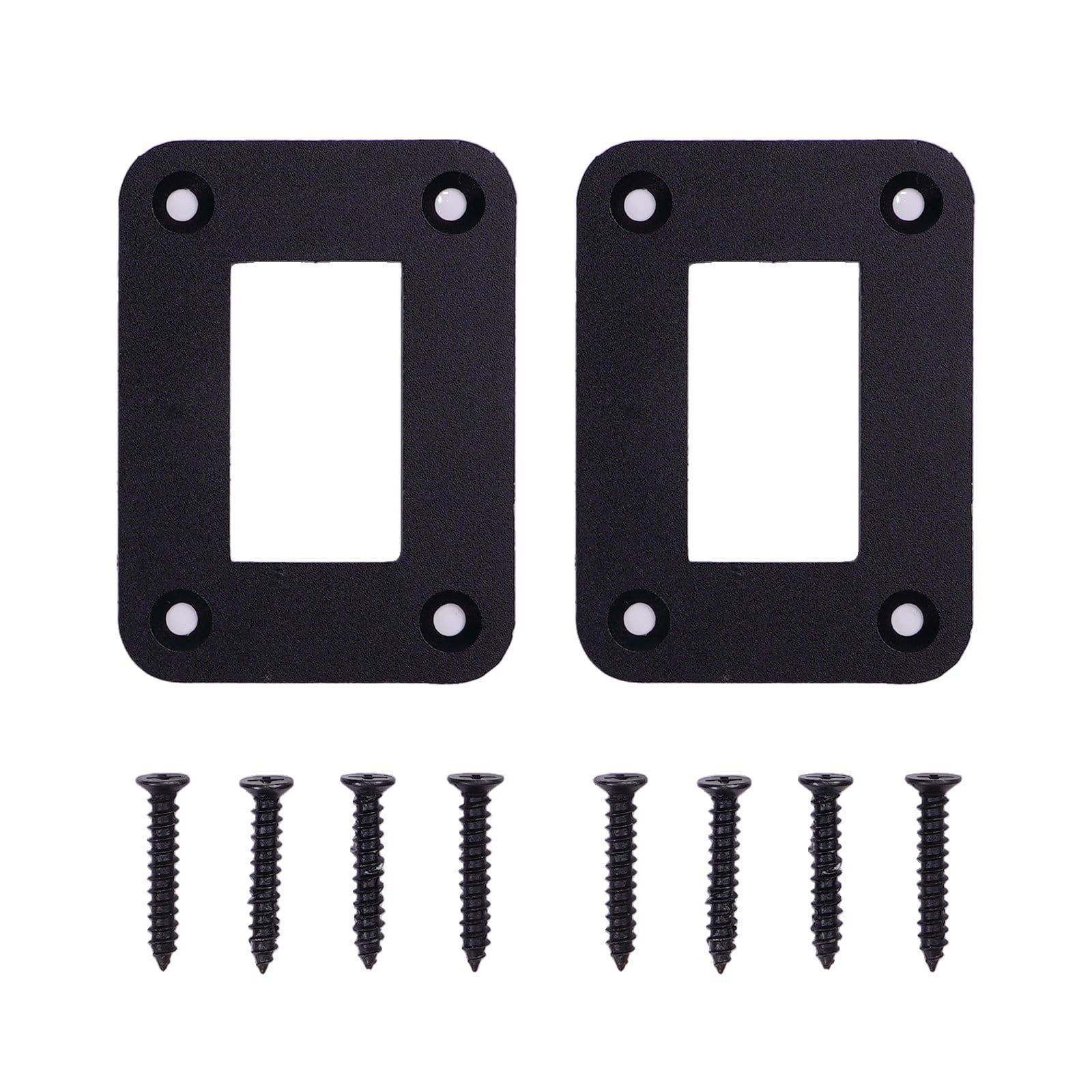 2pcs 1 Way Toggle Switch Bracket Rocker Switch Panel Housing Black with ...