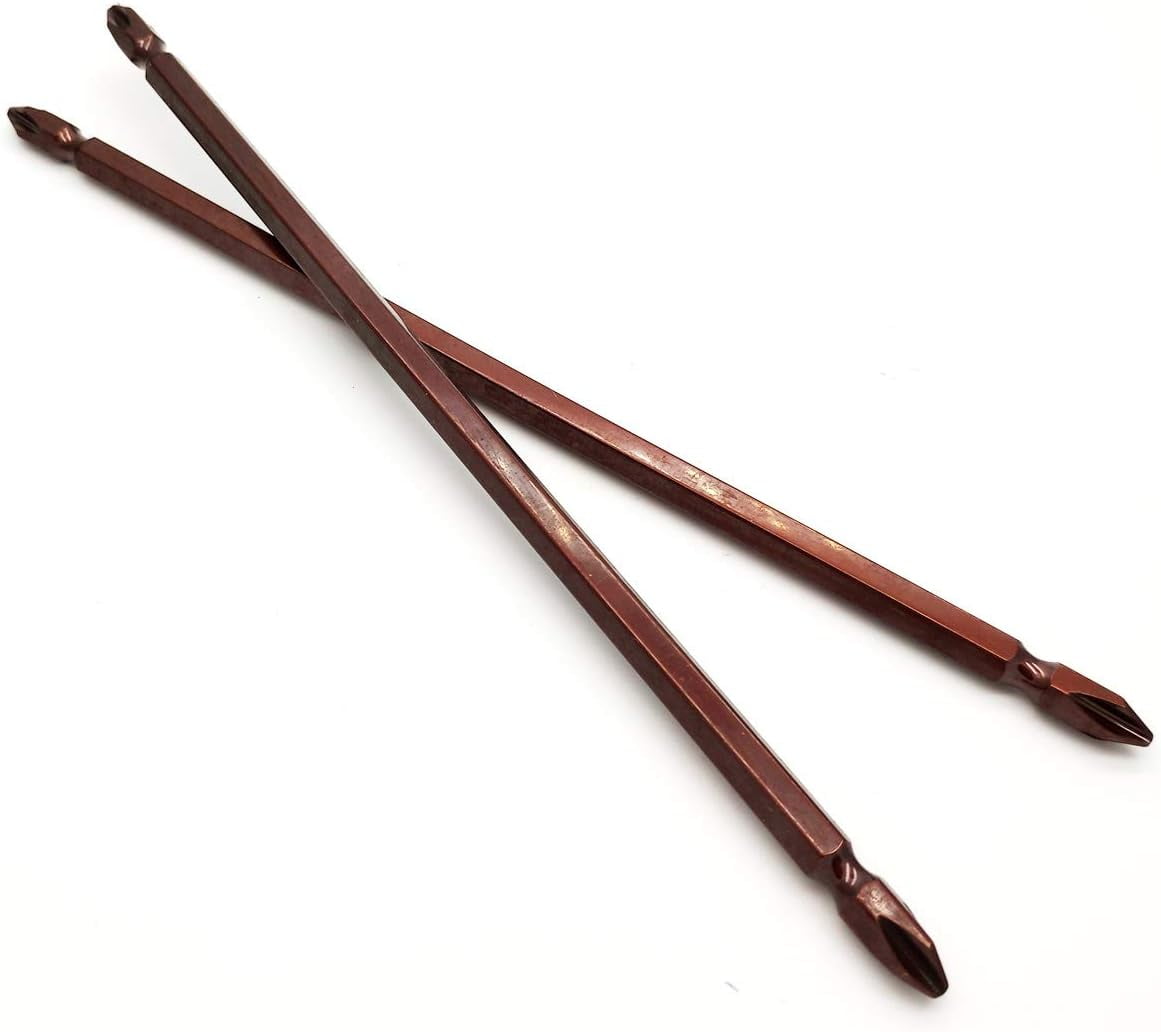 2Pcs 10 Inch(250mm) Length Magnetic Double Ended PH2 Phillips Cross ...
