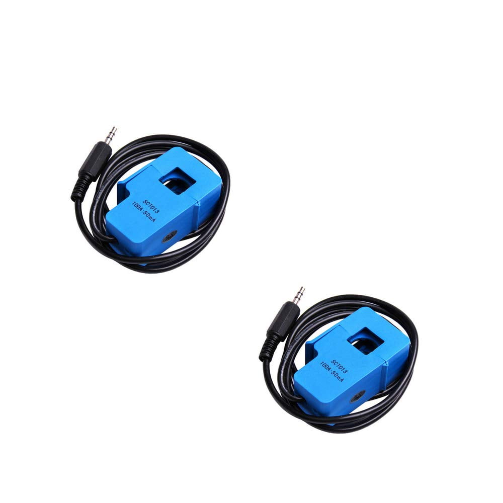 2Pcs 100A SCT-013-000 Non-invasive AC Current Sensor Split Core Current ...