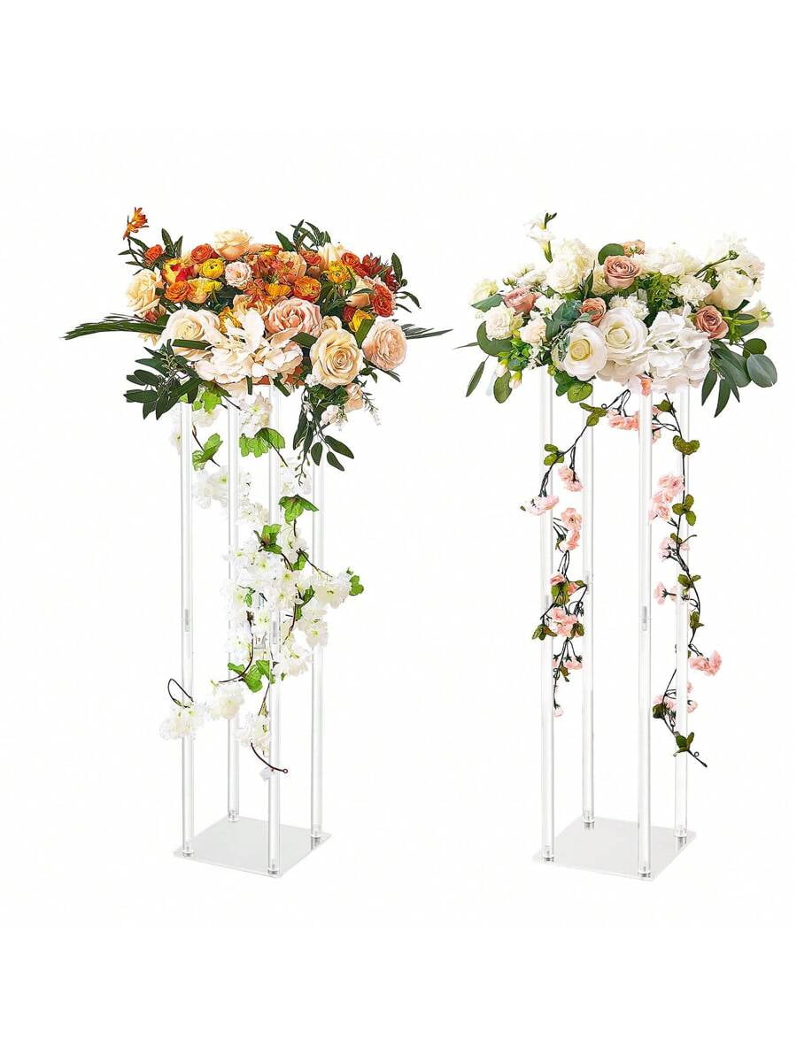 2Pcs & 10Pcs Acrylic Wedding Flower Stand, With Acrylic Laminate ...