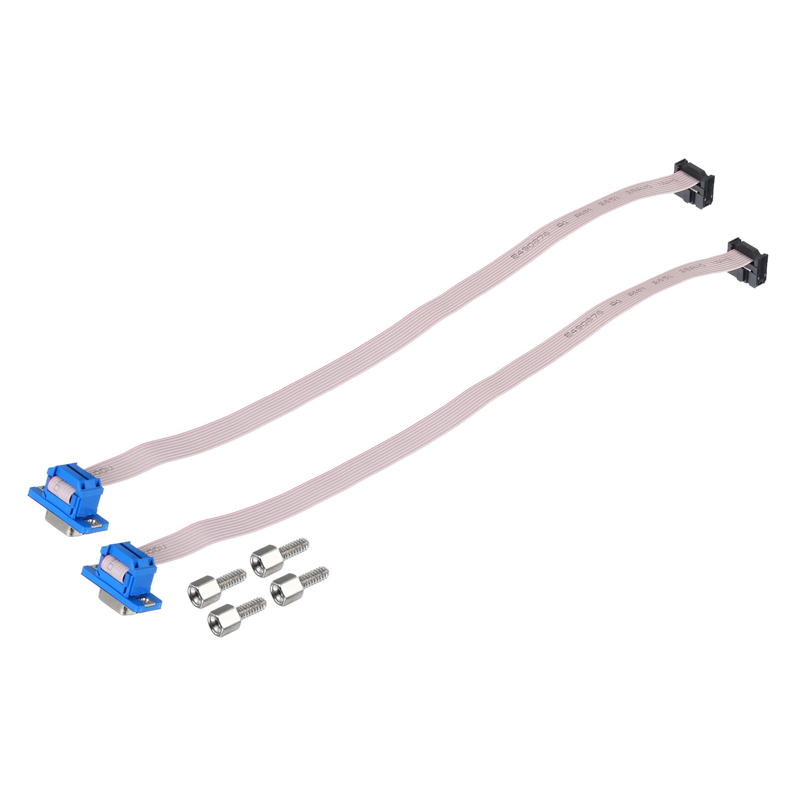 2Pcs 10Pin Flat Ribbon Cable Grey DB9 Female to FC-10P 2.54mm Pitch ...