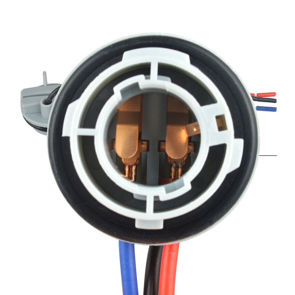 2Pcs 1157 Led Stop Brake Turn Light Bulb Socket Harness Wire Pig Tail ...