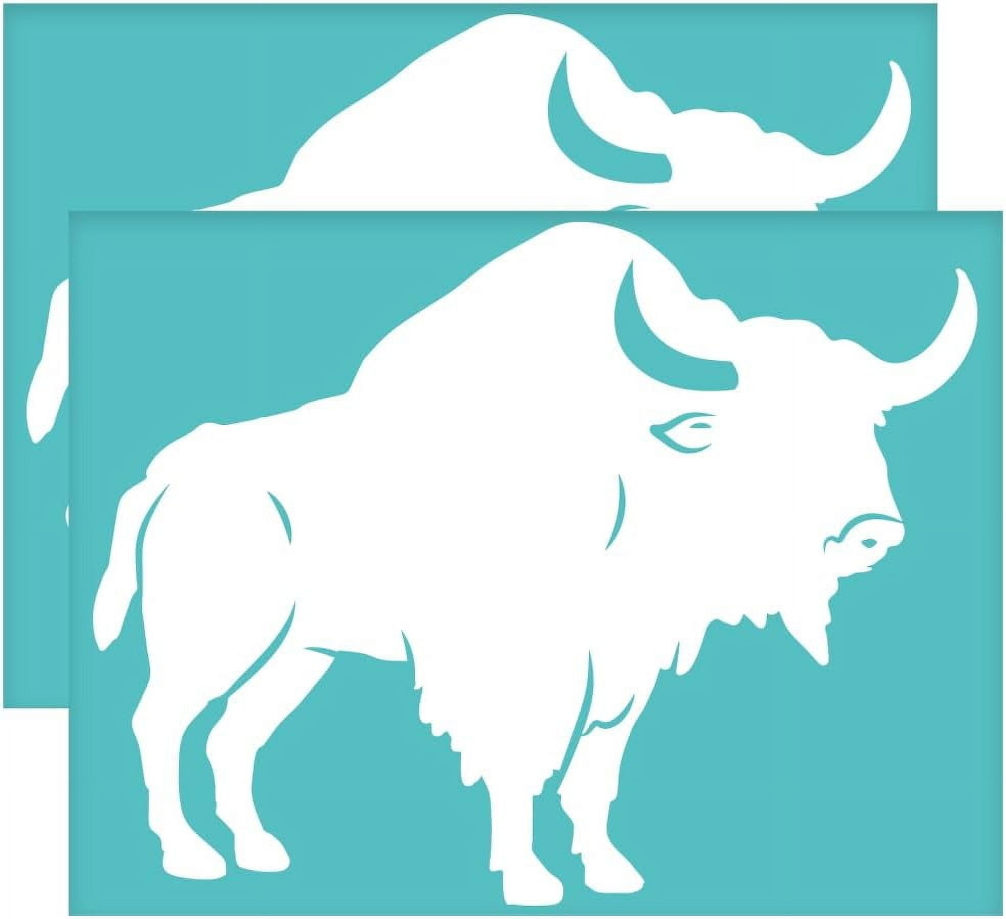 2Pcs 11x8.6 Inch Bison Pattern Self-Adhesive Silk Screen Printing ...