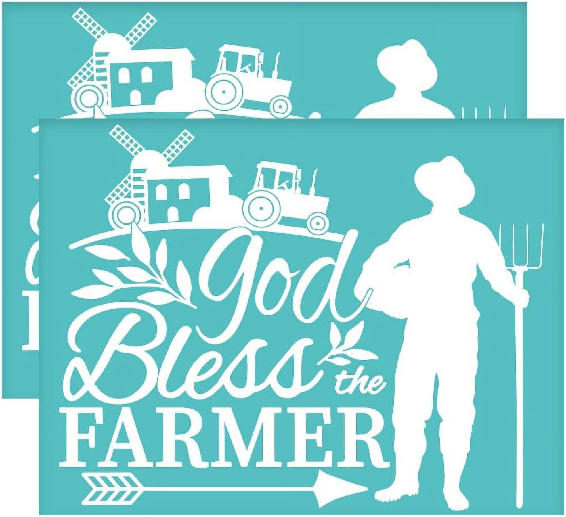 2Pcs 11x8.6 Inch Farm Slogan Self-Adhesive Silk Screen Printing Stencil ...