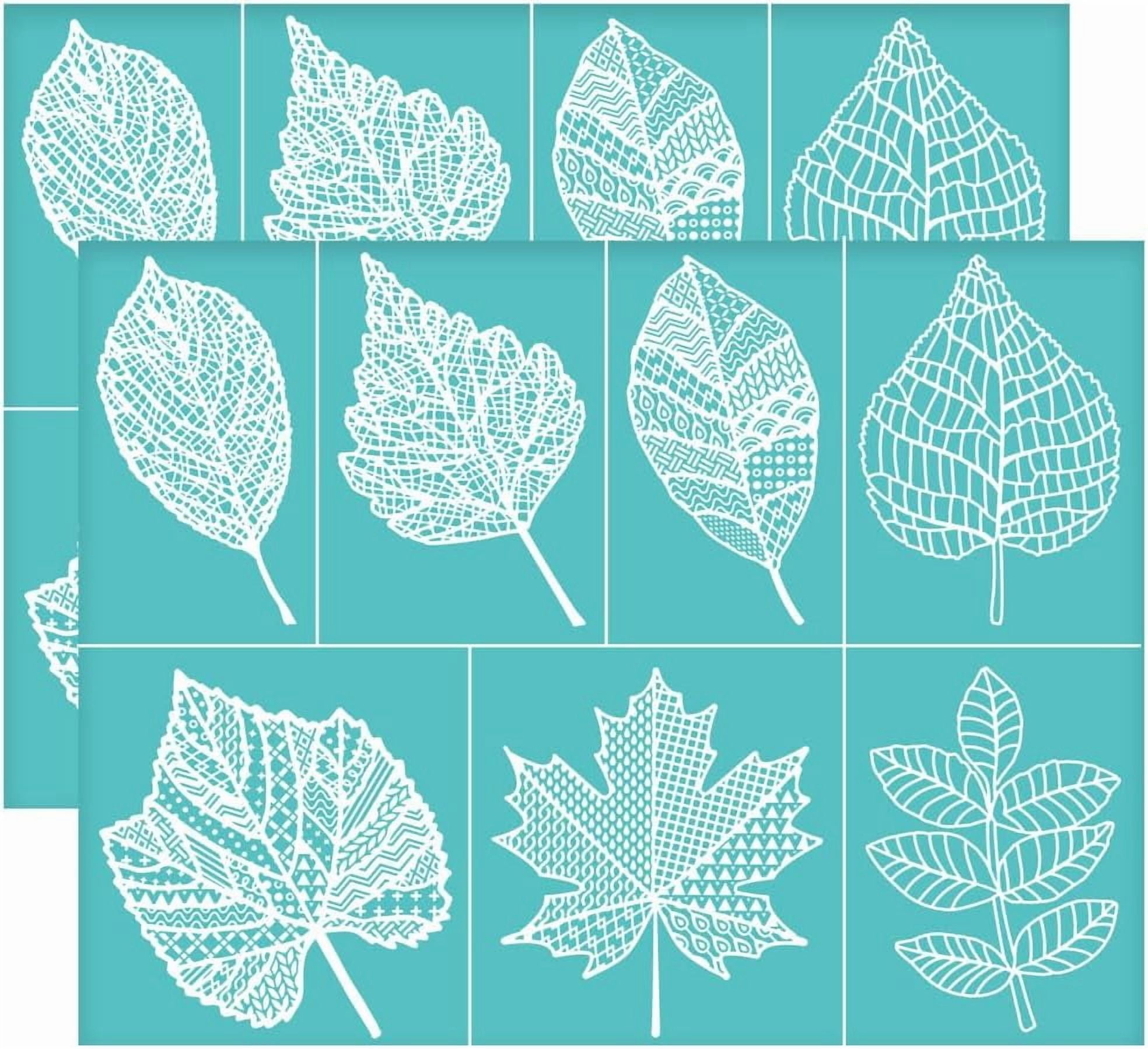 2Pcs 11x8.6 Inch Maple Leaves Self-Adhesive Silk Screen Printing ...