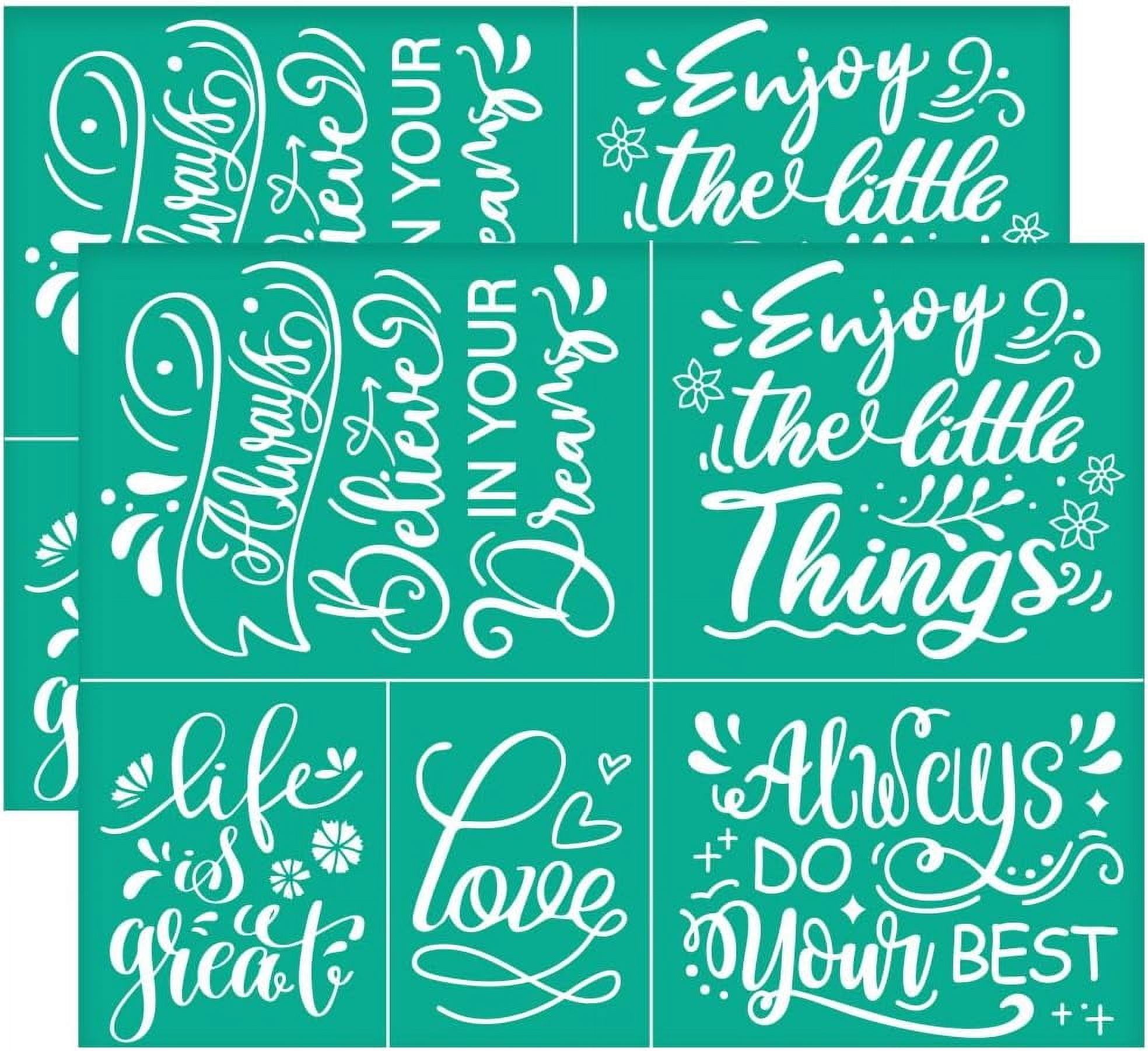 2Pcs 11x8.6 Inch Motivational Words Self-Adhesive Silk Screen Printing ...