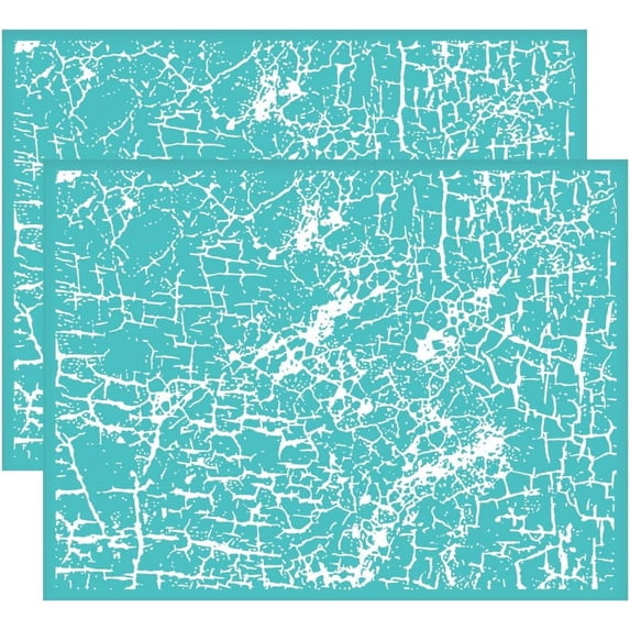 2Pcs 11x8.6 Inch Pattern Self-Adhesive Silk Screen Printing Stencil ...