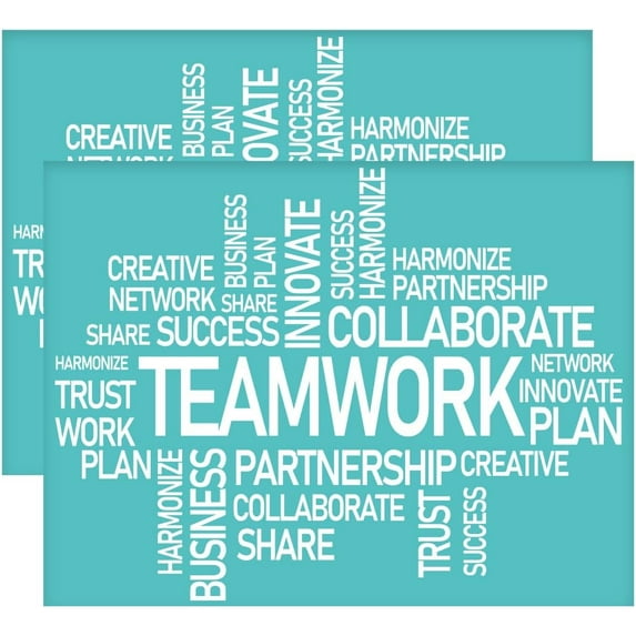 2Pcs 11x8.6 Inch Self-Adhesive Silk Screen Printing Stencil Teamwork ...