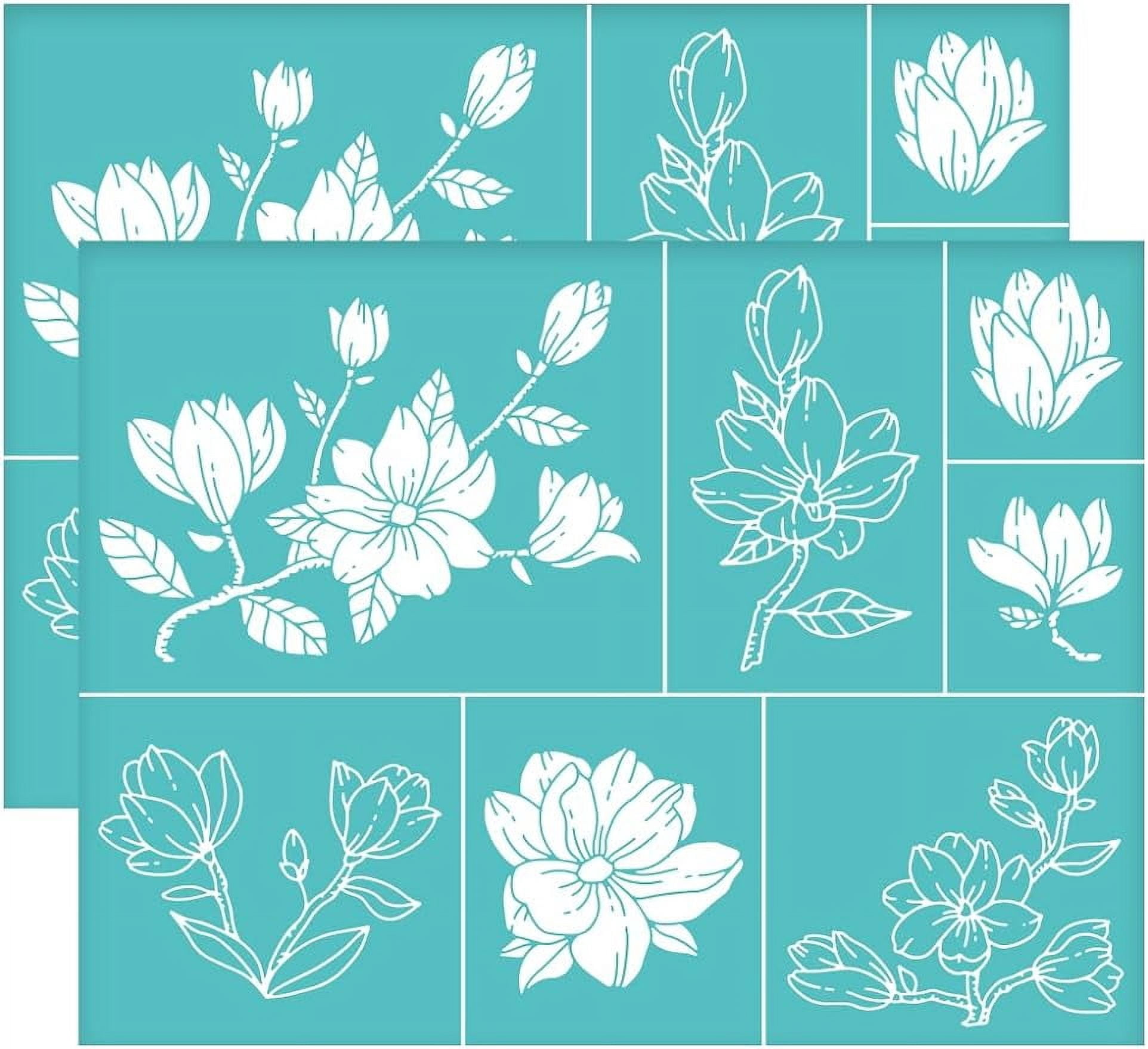 2Pcs 11x8.6 Inch Self-Adhesive Silk Screen Printing Stencil Vintage ...