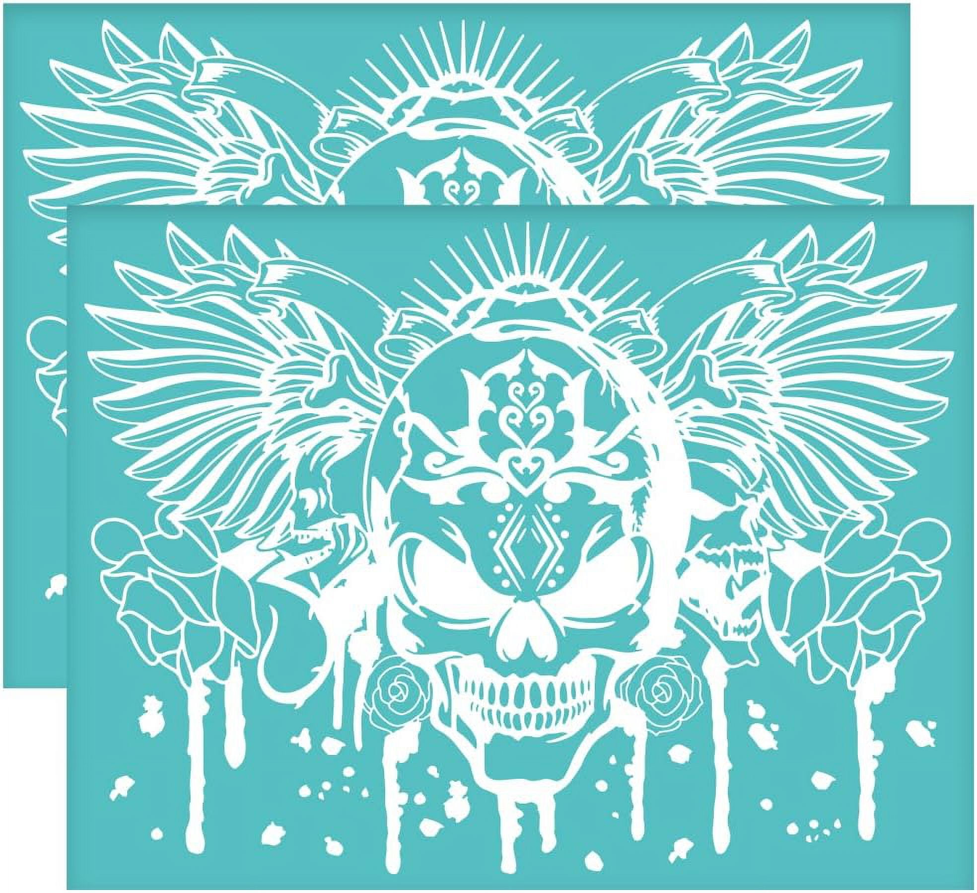 2Pcs 11x8.6 Inch Wild Self-Adhesive Silk Screen Printing Stencil with ...