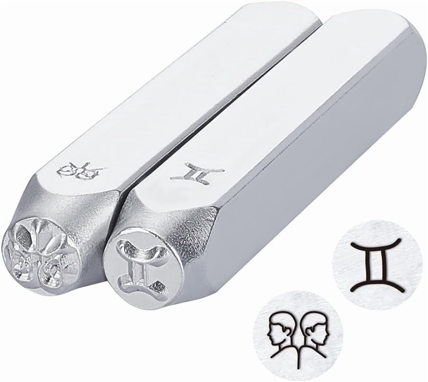 2Pcs 12 Constellations Patterns Iron Seal Stamps 65.5x10mm Gemini 2 ...
