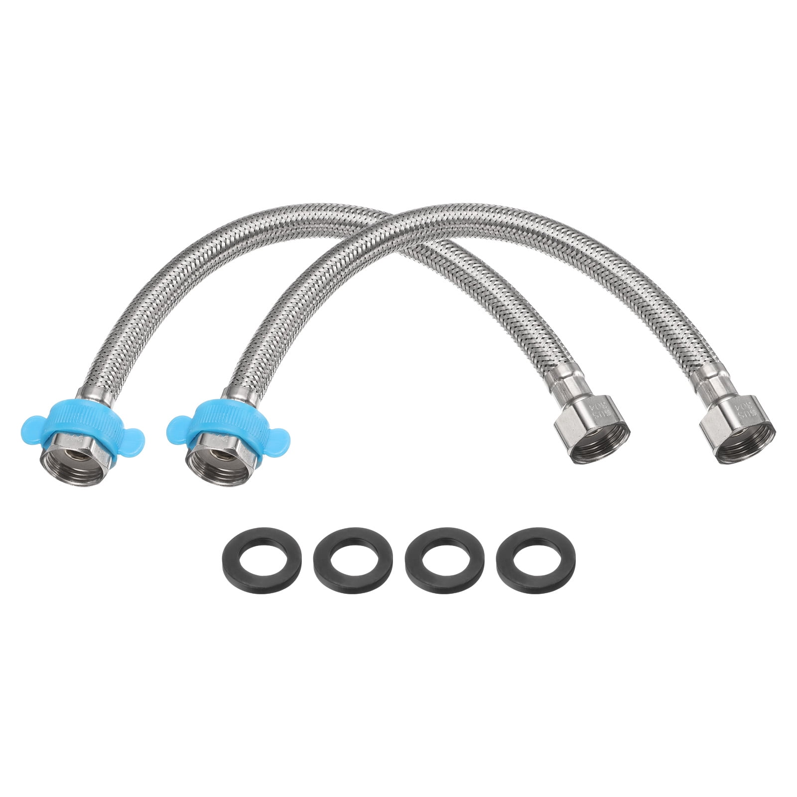 2Pcs 12" Faucet Supply Lines Connector G1/2 Female Compression Thread x ...