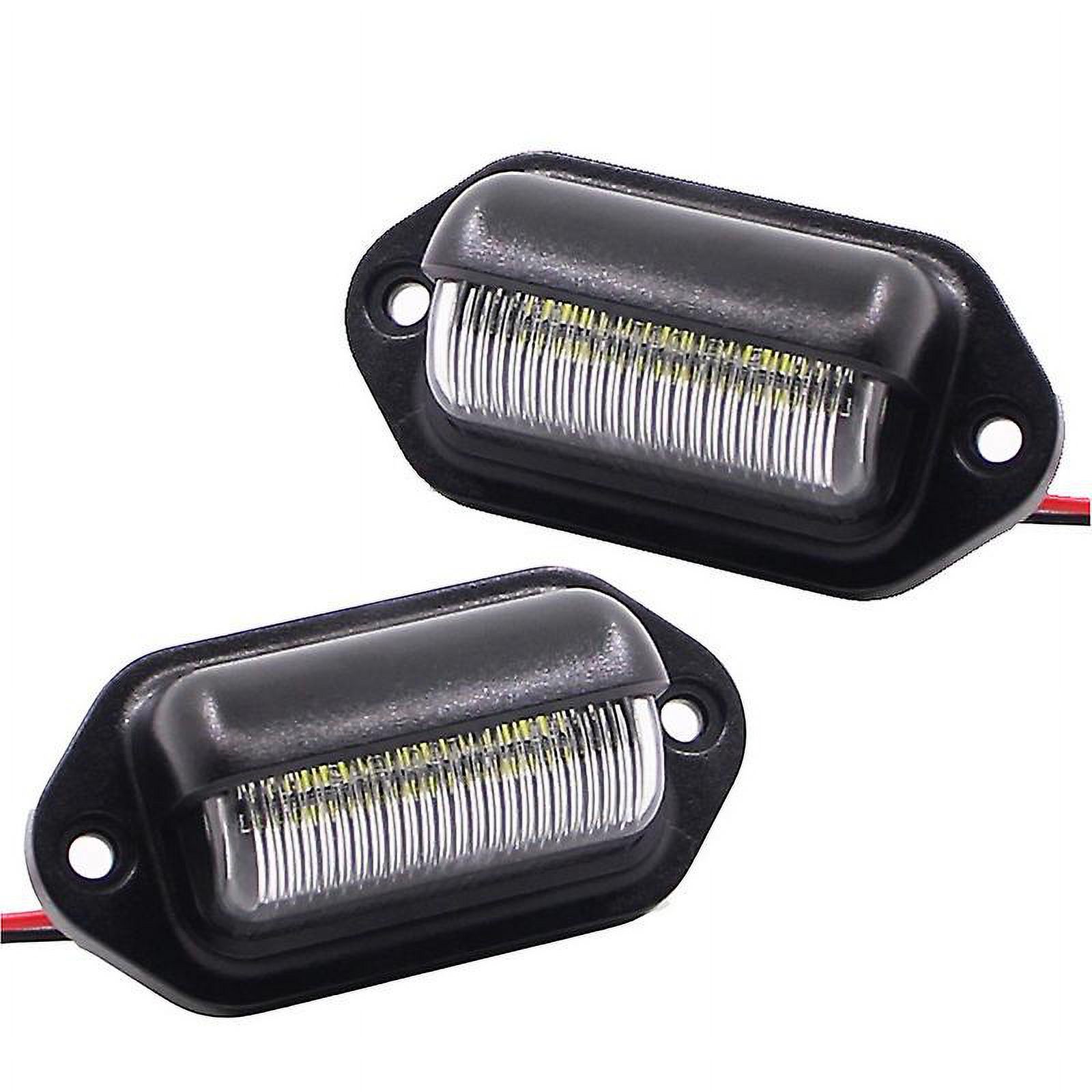 2Pcs 12 Volt Led Exterior License Plate Tag Lights, Interior Courtesy ...