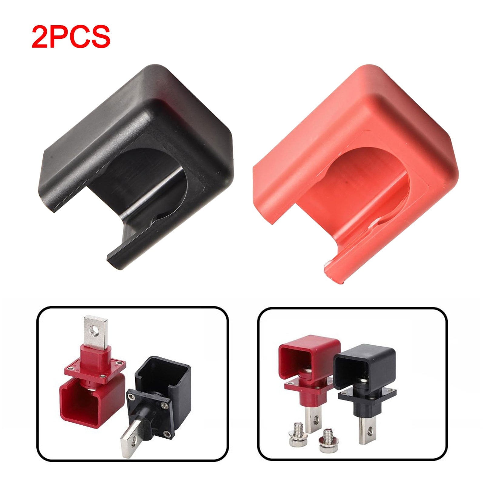 2Pcs 120A 150A 200A 300A Lithium Battery Terminal Connector Energy Storage Terminal Dust Cover ...
