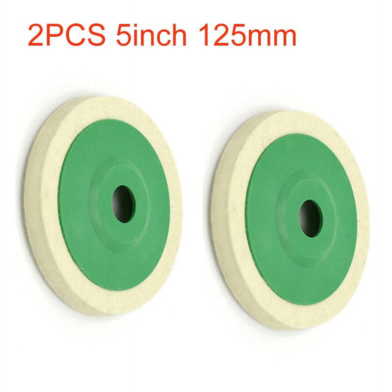 2Pcs 125mm Wool Felt Polishing Grinding Wheel Pad Polisher Buffing ...