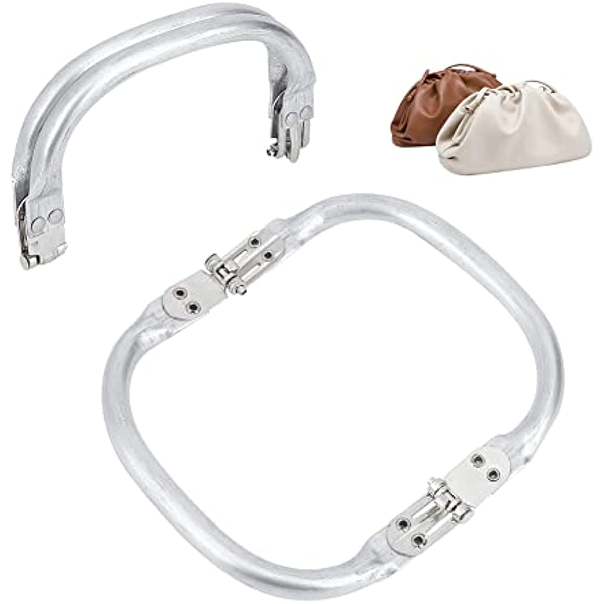2Pcs 125mm Aluminum Purse Frame Kiss Clasp Internal Tubular Frame ...