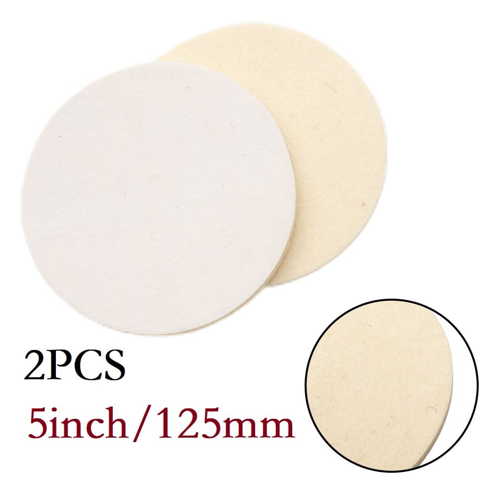 2Pcs 125mm Fine Wool Felt Polishing Pad Wheel 5inch Polish Repair ...