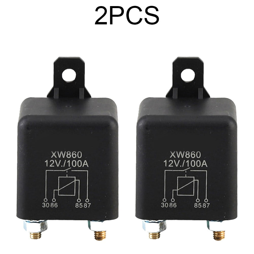 2Pcs 12V 100Amp 4-Pin Heavy Duty New Switch Split Charge Relay for Auto ...