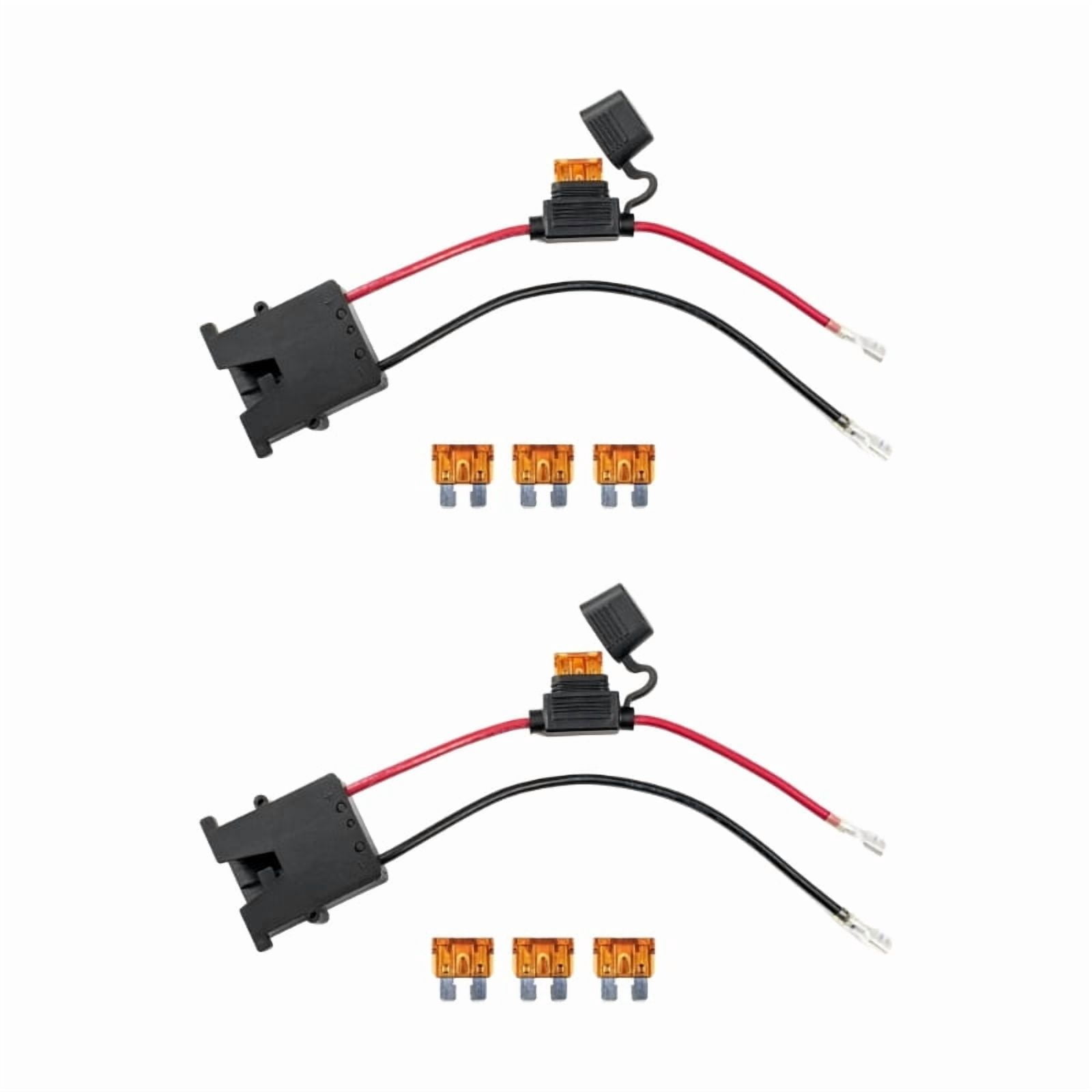 2Pcs 12V Power Adapter Wiring Harness With Fuse Wire Harness Connector ...