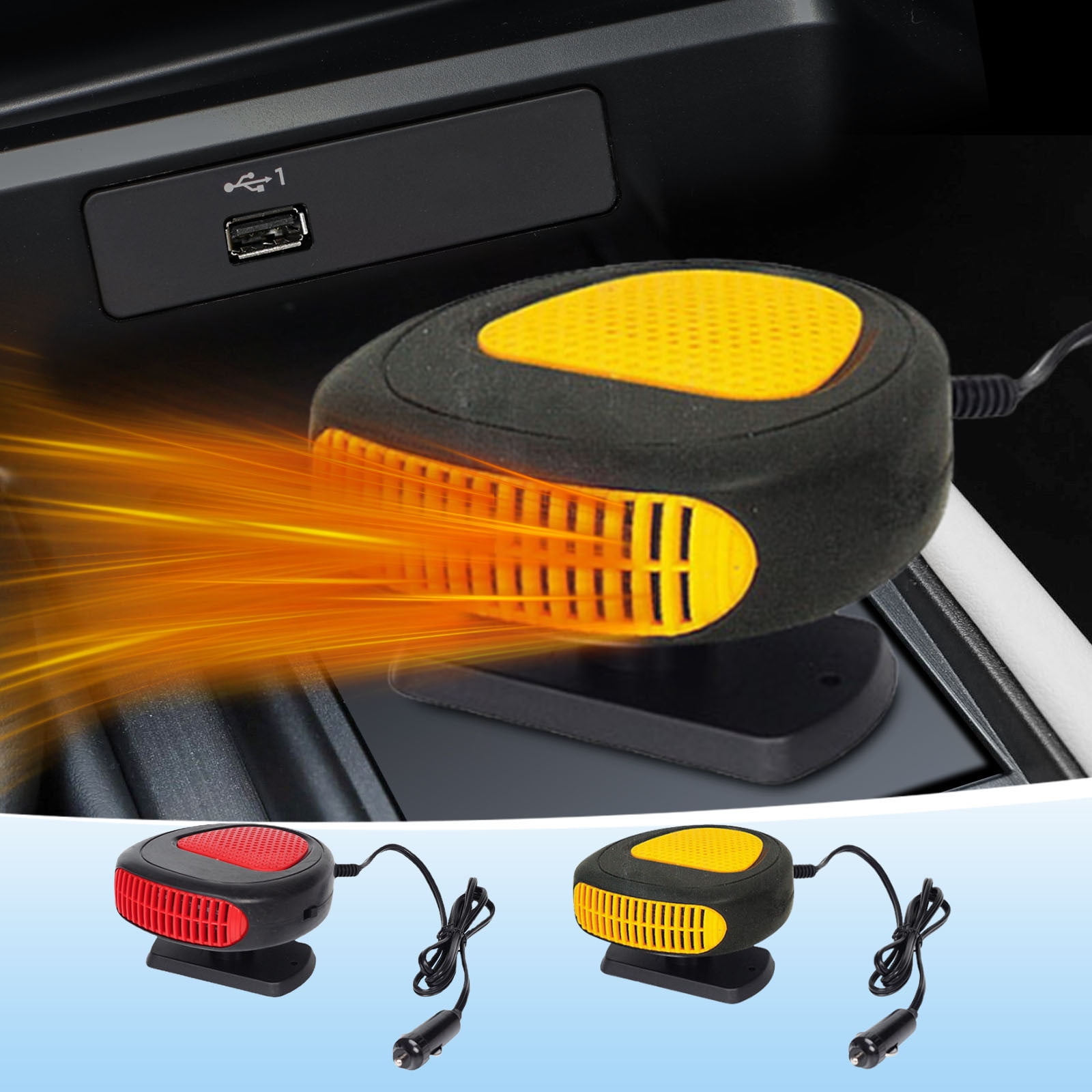 2Pcs 12v Car Heater Under $5! Yannianjz 12V Car Heater, Portable ...