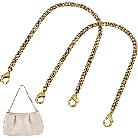 2Pcs 13.7 inch Brass Twisted Chain Purse Chains for Bag Replacement ...