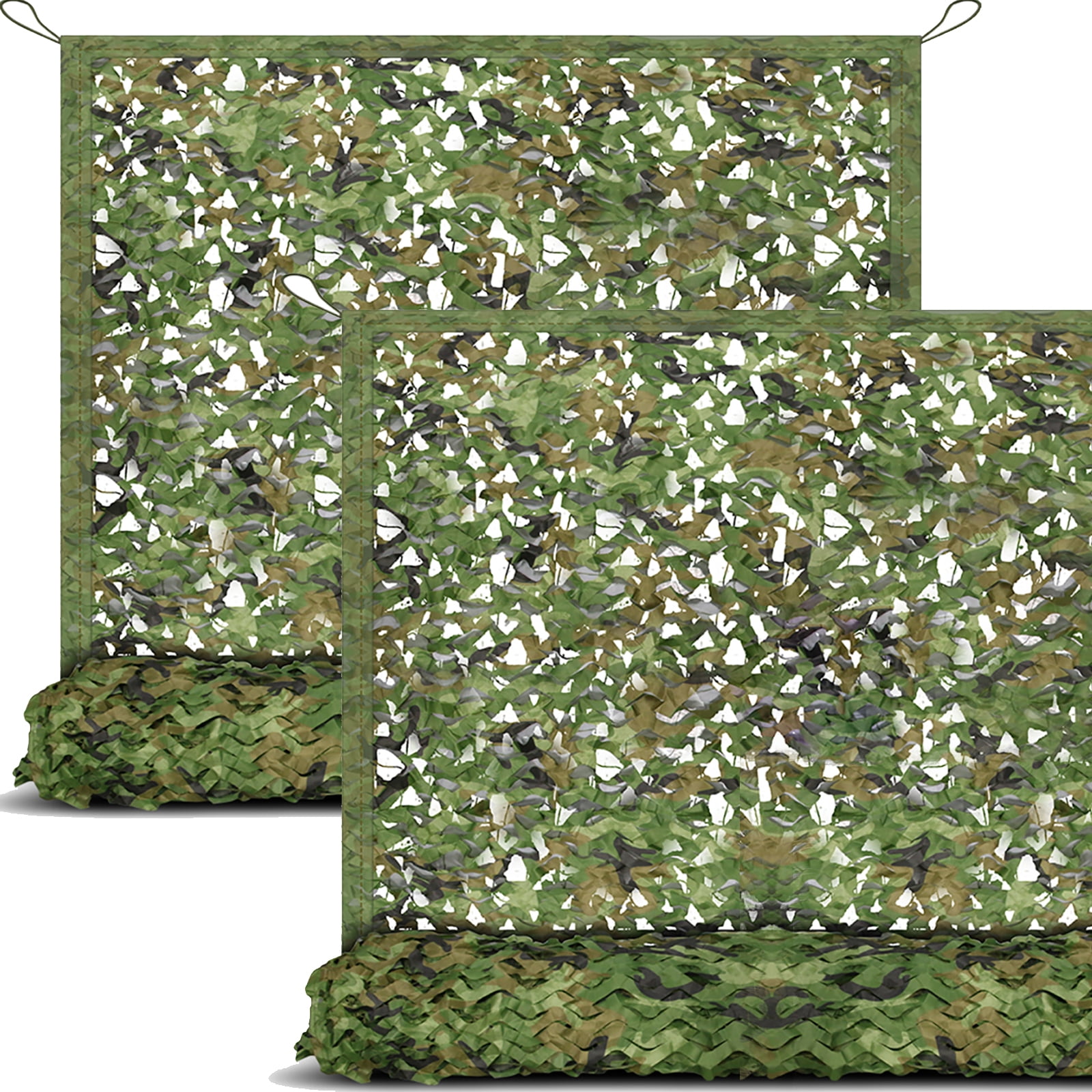 2Pcs 13'x5' Camo Netting, Military Mesh Material, Ideal for Sunshade ...