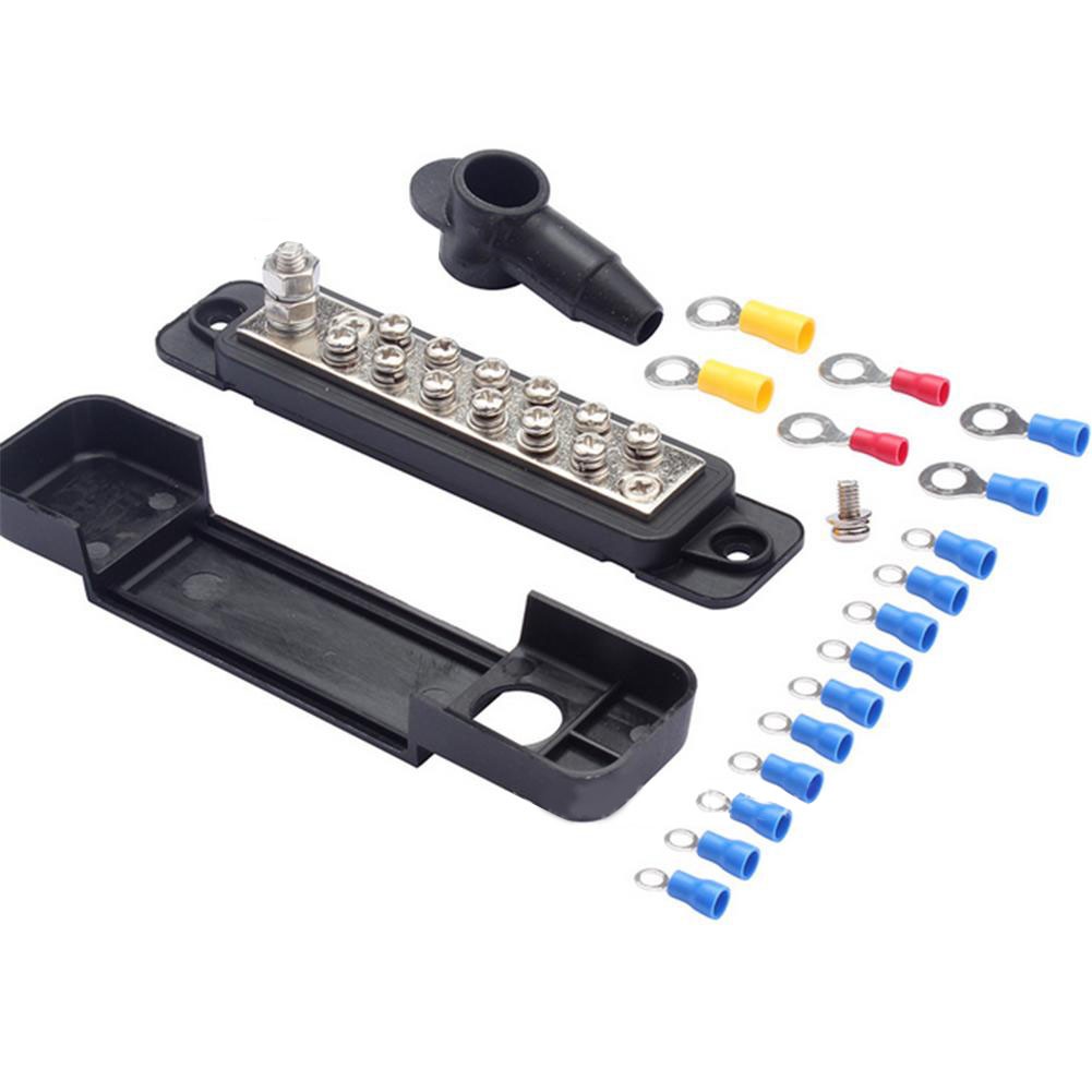 2Pcs 150A 12V Busbar Marine 1/4In Power Distribution Block Busbar ...