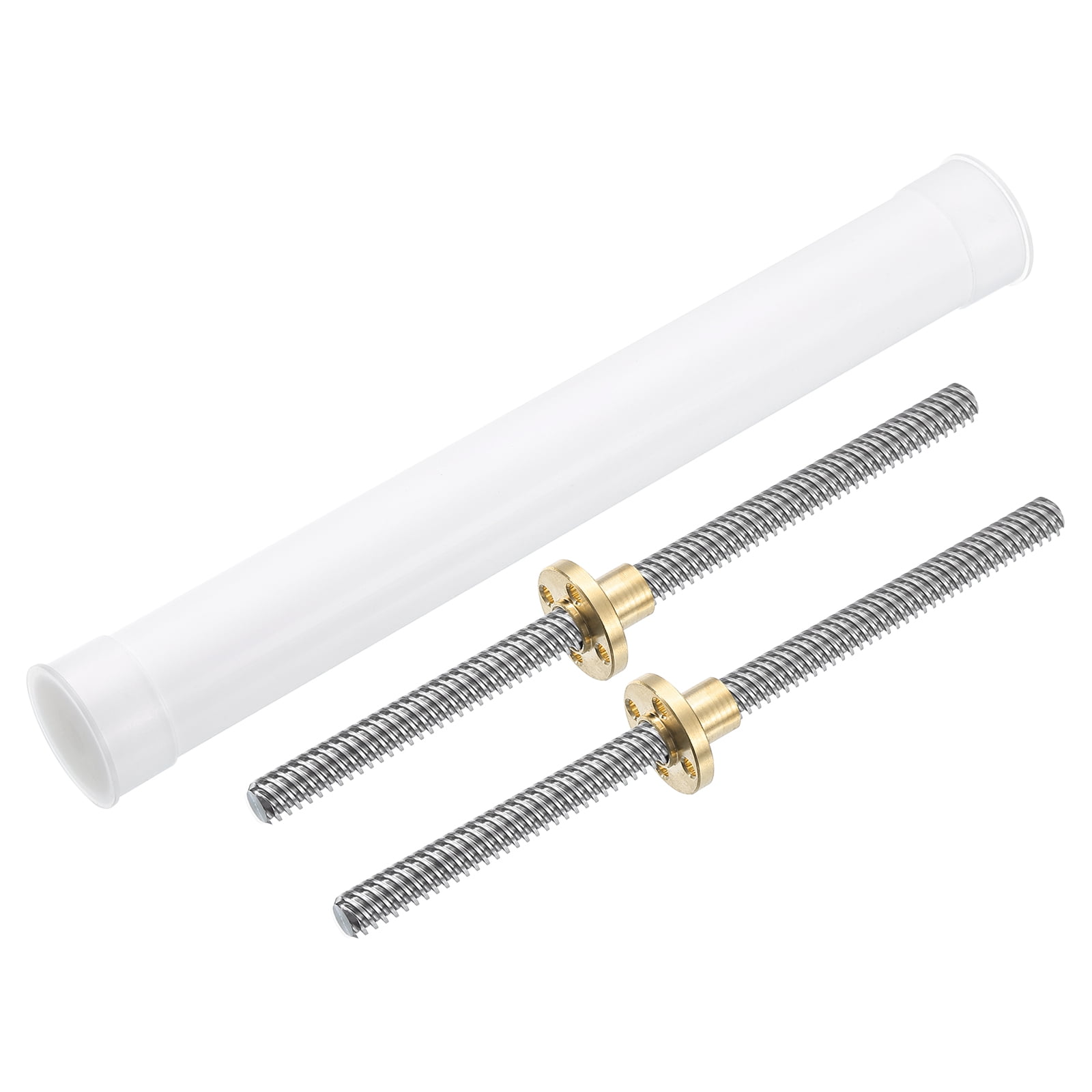 2Pcs 150mm Tr8x8 Screw with Brass Nut (Acme Thread, 2mm Pitch, 4 Starts ...