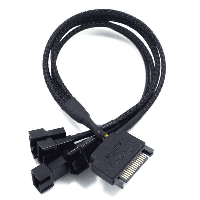 2Pcs 15Pin SATA to 3Pin 4Pin Adapter Cable SATA to PWM Conversion Power ...