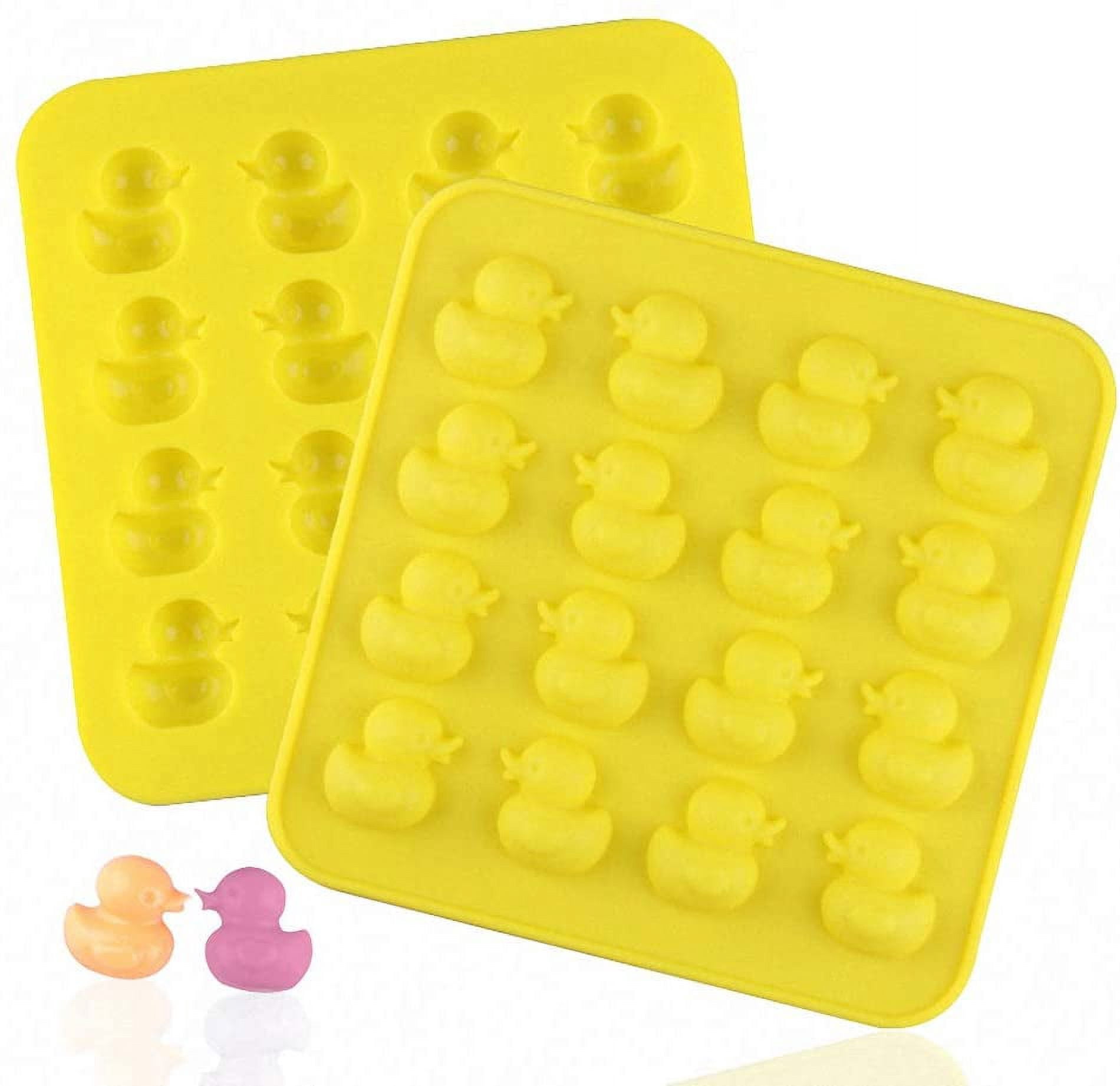 2Pcs 16 Cavities Rubber Duck Candy Molds, Yellow Duck Silicone ...