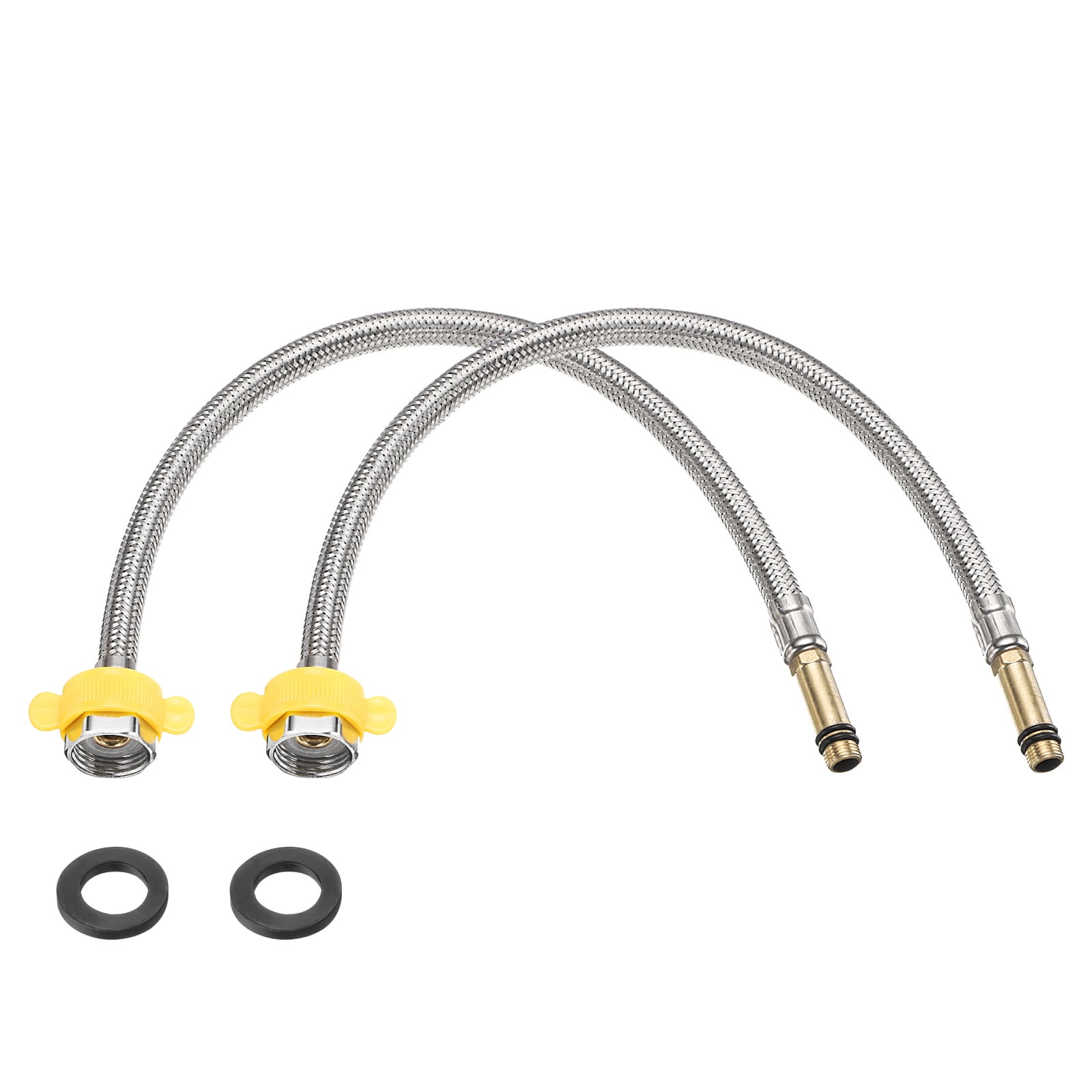 2Pcs 16" Faucet Supply Lines Connector G1/2 Female Compression Thread x ...