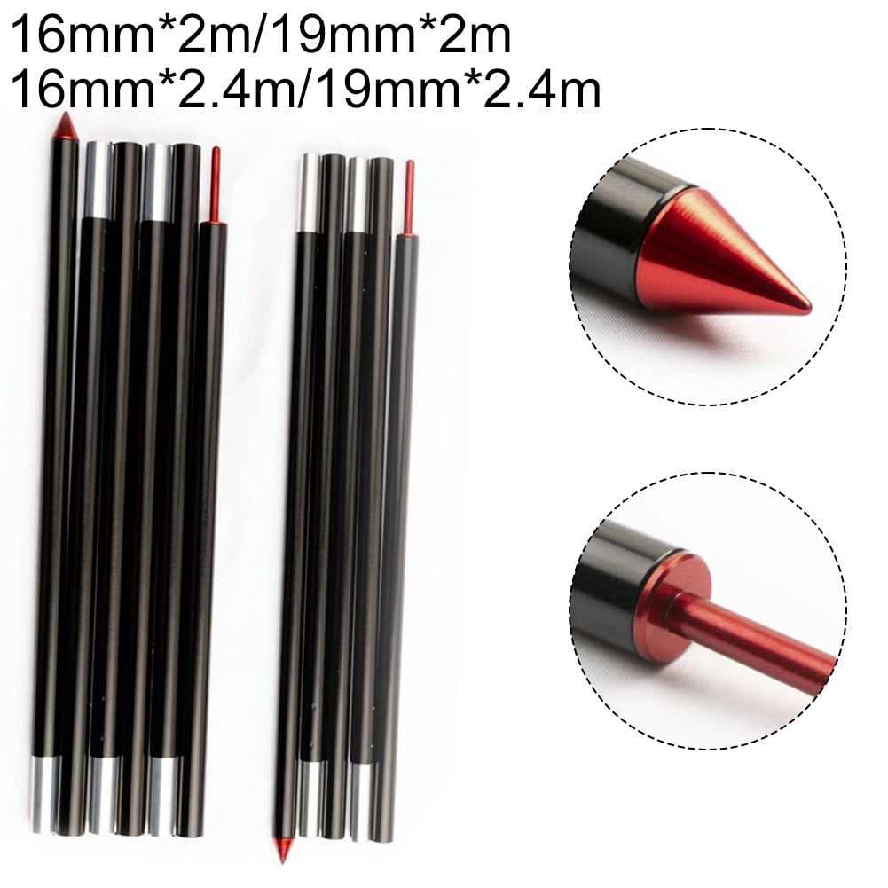 2Pcs 16Mm/19Mm 2M/2.4M 7075 Aviation Aluminum Canopy Pole Awning Pole ...
