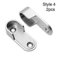 2Pcs 16mm Furniture Hardware Closet Pole Sockets Hanging Rod Rod Holder ...