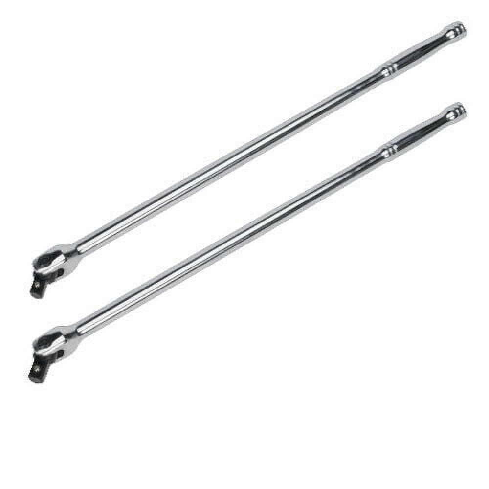 2Pcs 18" Breaker Bar 1/2 & 3/8 Drive Long Handle Flex ratchet Wrench ...