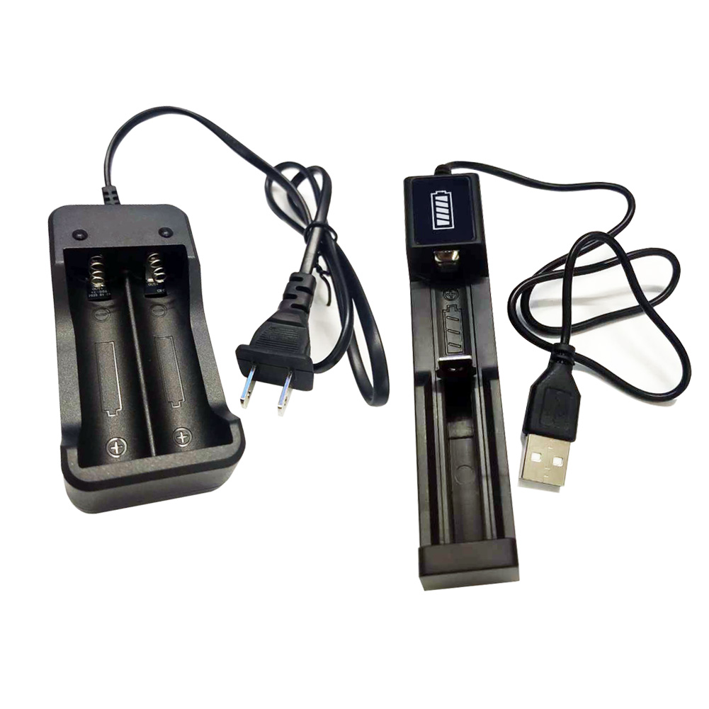 2Pcs 18650 Battery Charger Rechargeable Battery Charger Single Hole ...