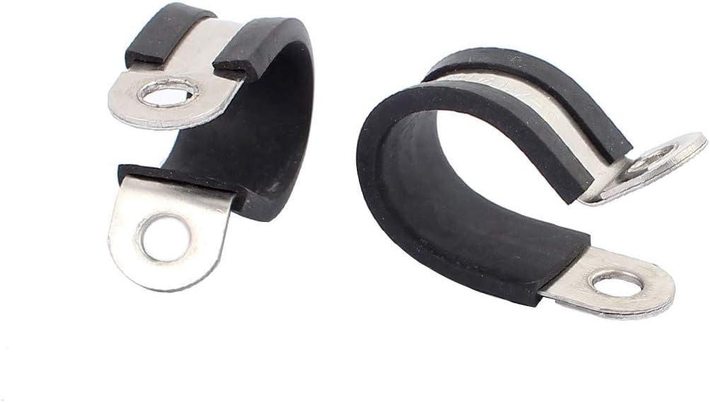 2Pcs 18mm Featured Dia Rubber Lined Reliable Efficacy R Shaped ...