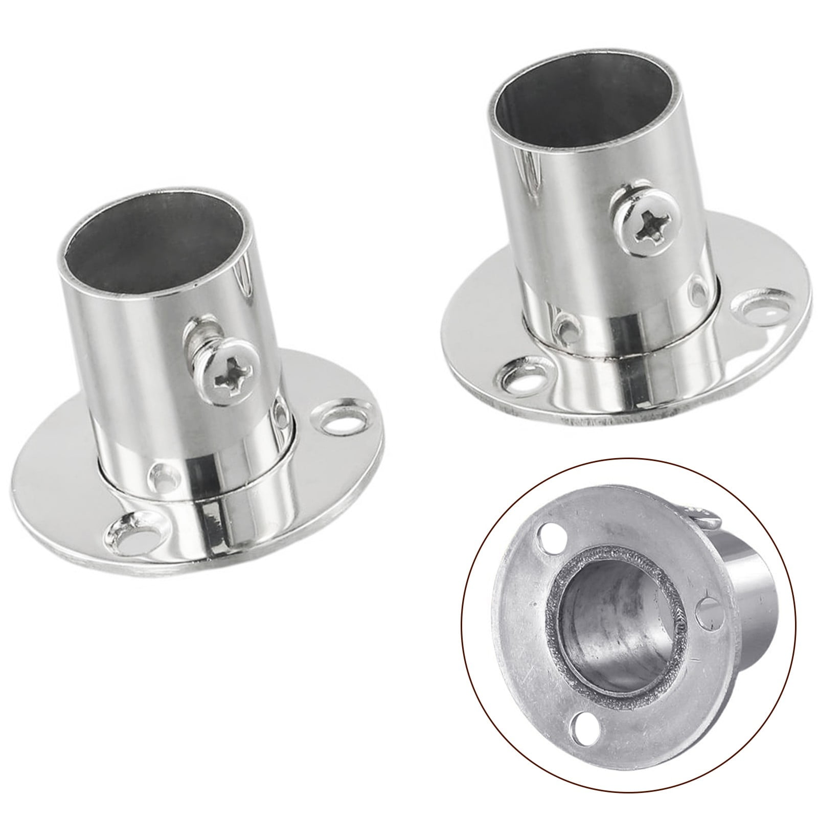 2Pcs 19/22/25/32Mm Stainless Steel Pipe Bracket Tube Support Flange ...