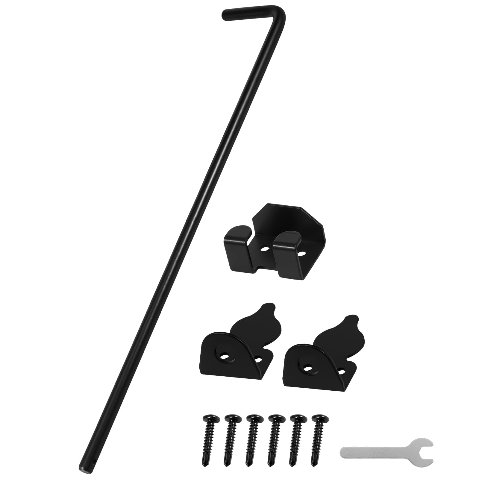 2Pcs/1Pc Cane Bolt Gate Drop Rod Kit 12 inch/18 inch Heavy Duty Iron ...