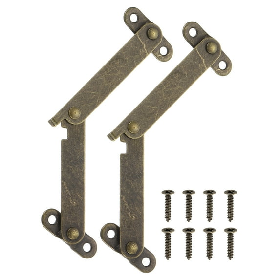 2Pcs 2.6" Folding Lid Support Hinges, Lift Up Stay Hinge with Screws ...