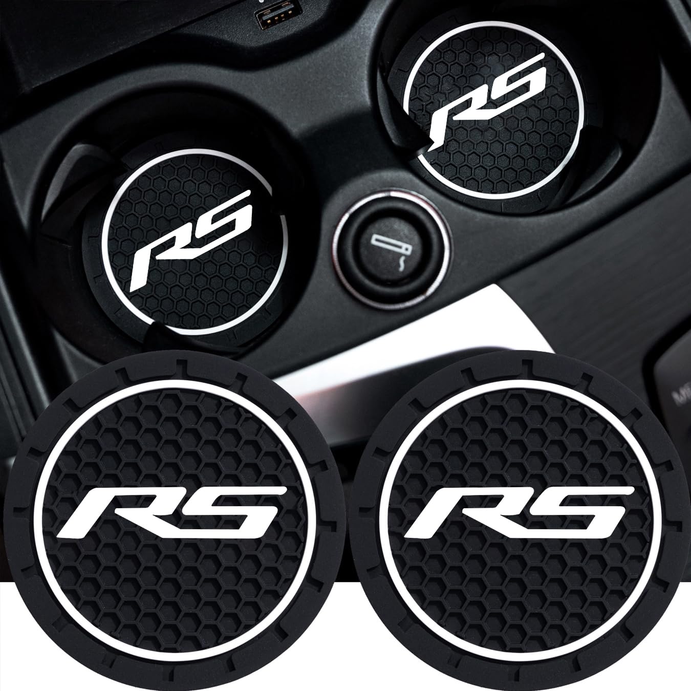 2Pcs 2.75inch Car Cup Holder Coaster Anti-Slip Shockproof fit for Chevy ...
