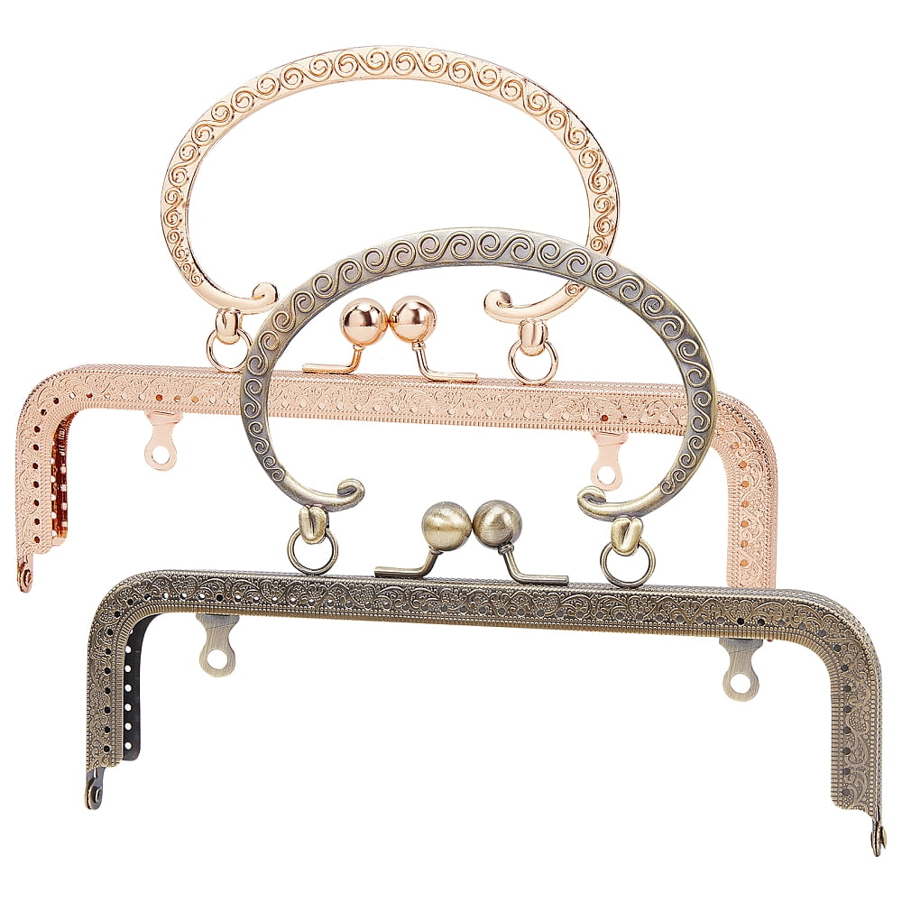 2Pcs 2 Colors Iron Purse Frame Handle for Bag Sewing Craft Tailor Sewer ...